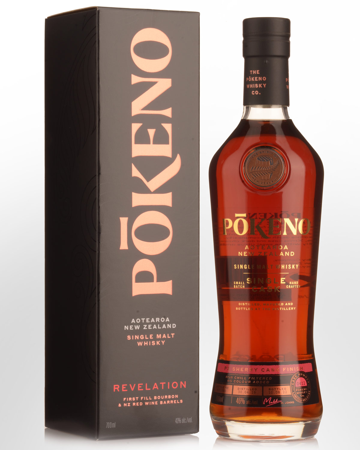Pokeno Single Cask PX Sherry Cask Finish Single Malt New Zealand Whisky ...