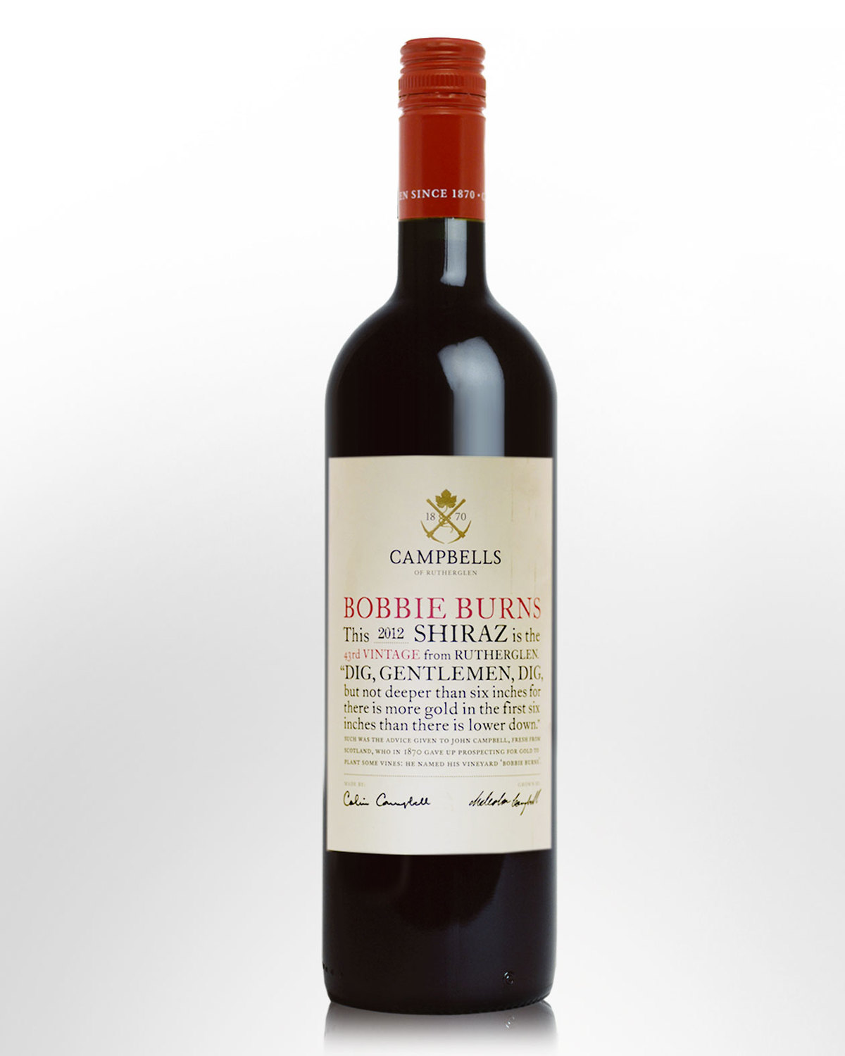 2012 Campbells Bobbie Burns Shiraz | Nicks Wine Merchants