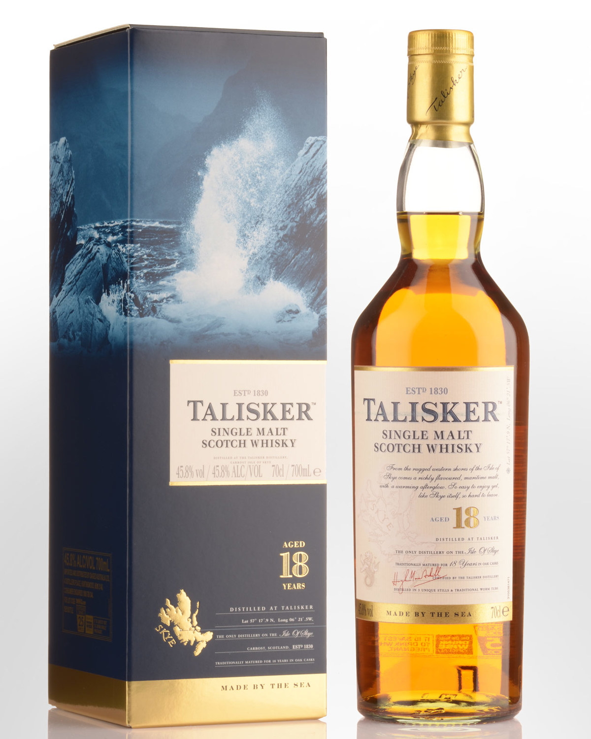 Talisker 18 Year Old Single Malt Scotch Whisky (700ml) | Nicks Wine ...