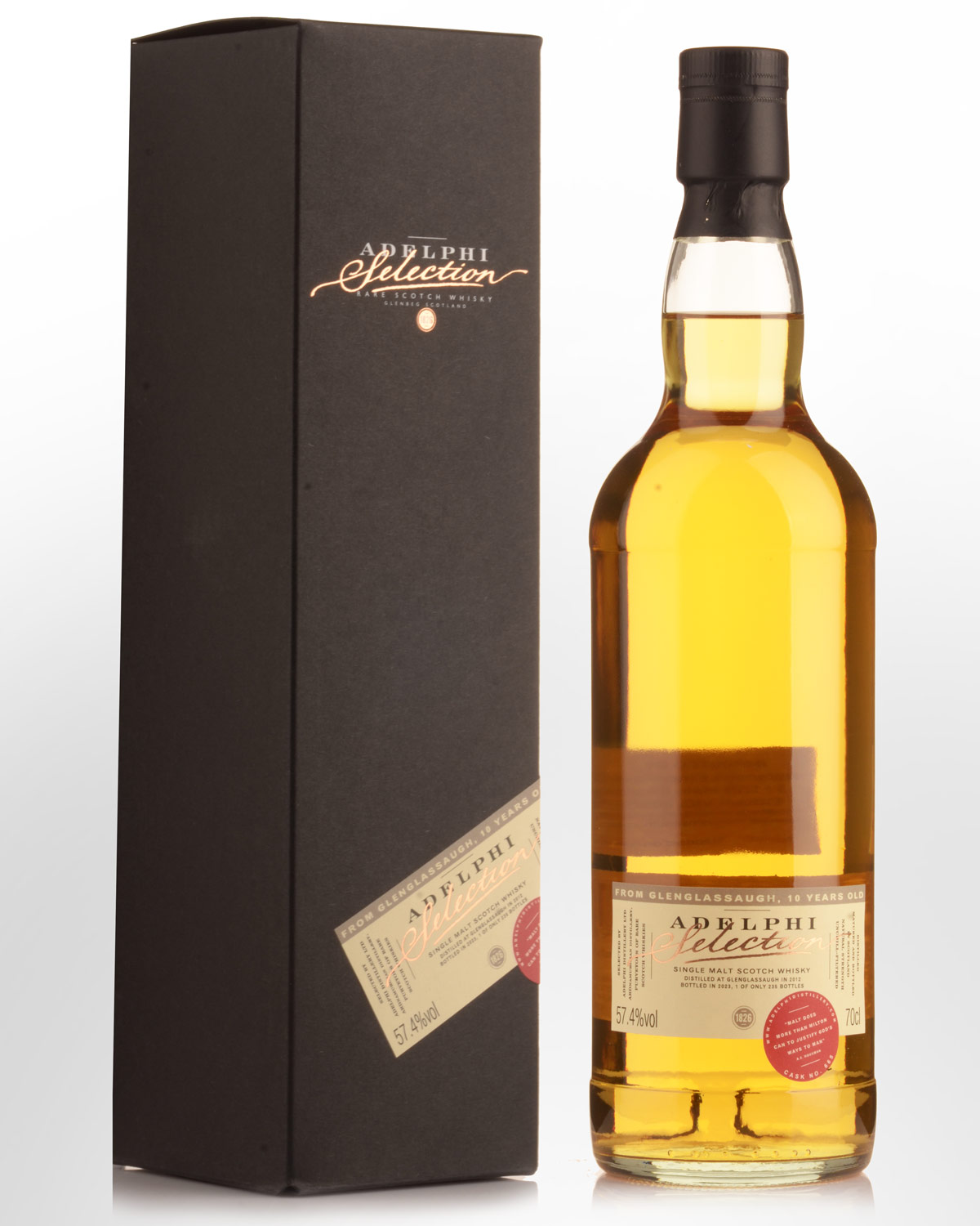 2012 Adelphi Glenglassaugh 10 Year Old Cask Strength Single Malt Scotch